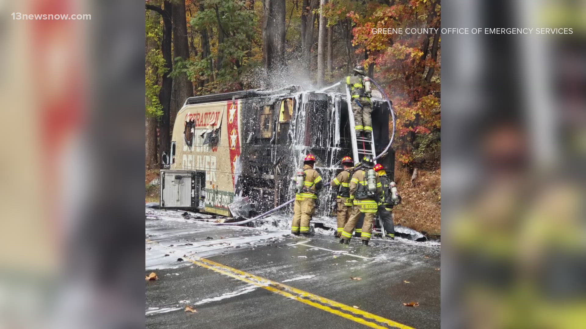 Earle-Sears' campaign bus catches fire on way to event | 13newsnow.com