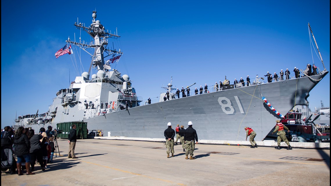 USS Winston S. Churchill returns to Naval Station Norfolk | 13newsnow.com
