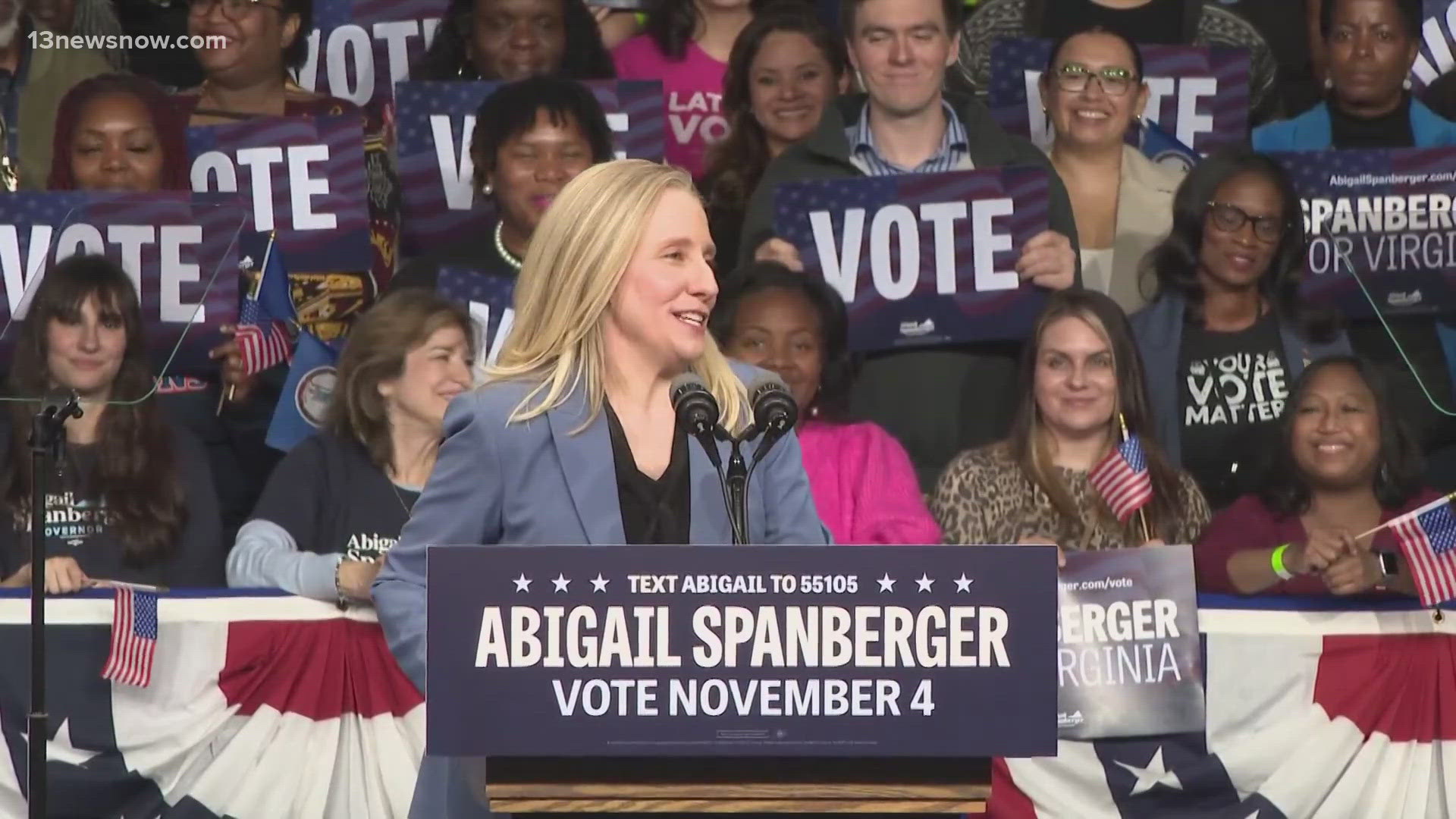Abigail Spanberger rallies in Norfolk with former President Barack ...