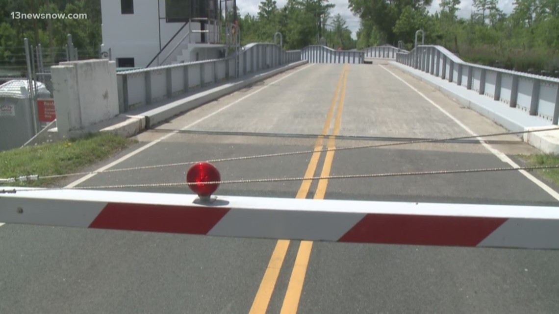 North Landing Bridge reopens to drivers after being stuck open Monday ...