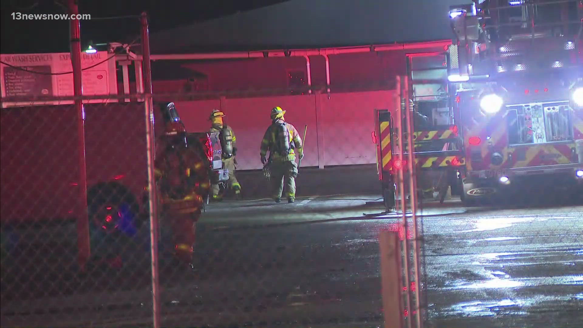 Norfolk firefighters respond to E. Little Creek Road early morning fire ...