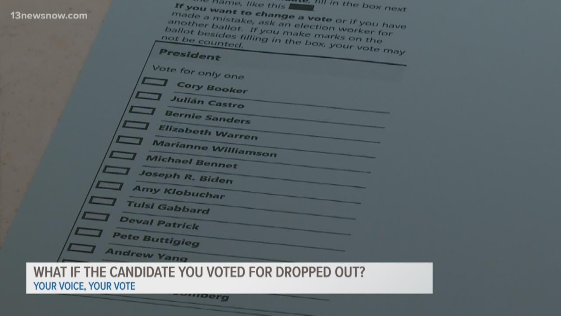 What happens when you vote for someone who dropped out of the ...