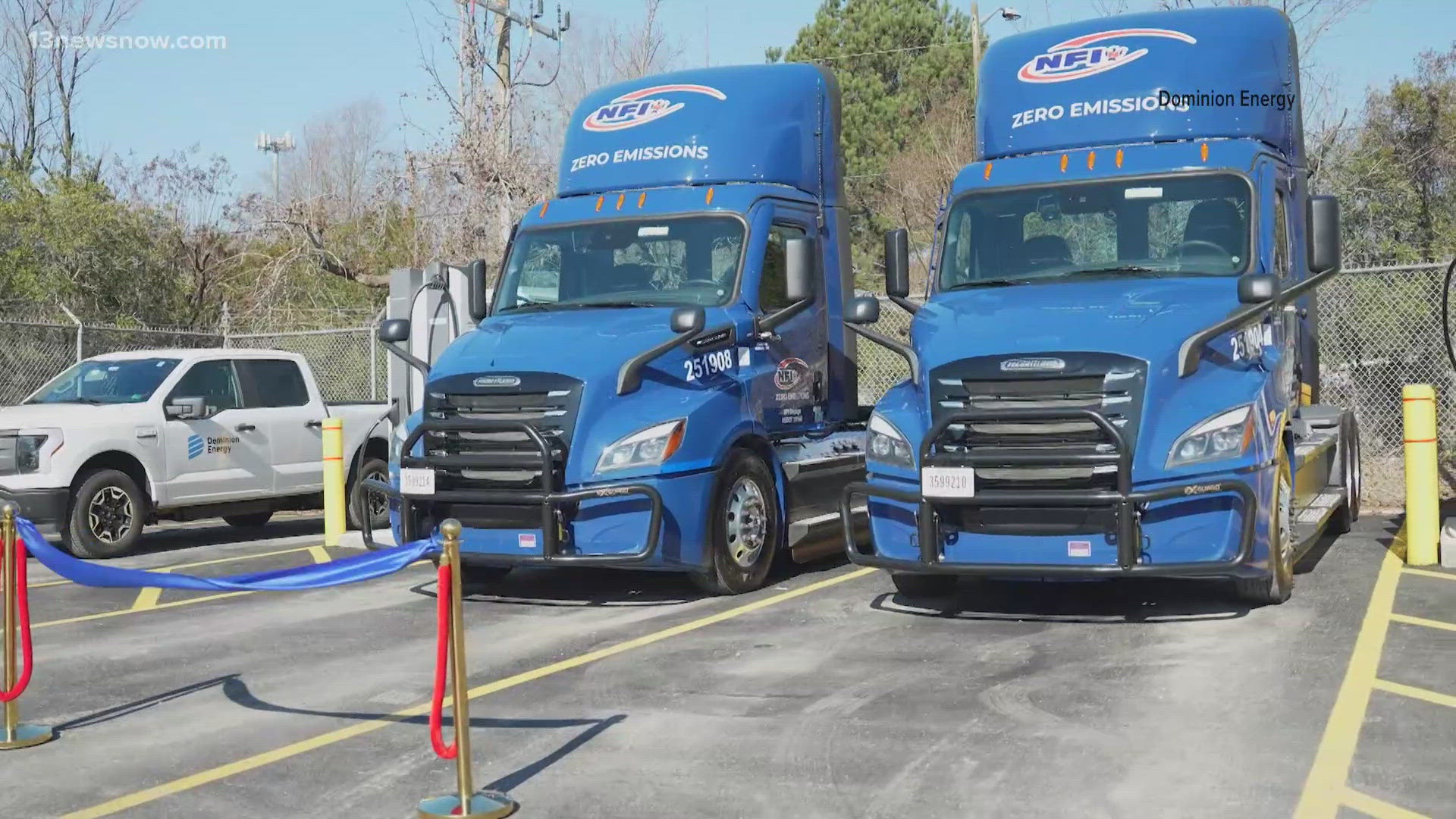 Electric freight trucks begin operating in Hampton Roads, bringing ...