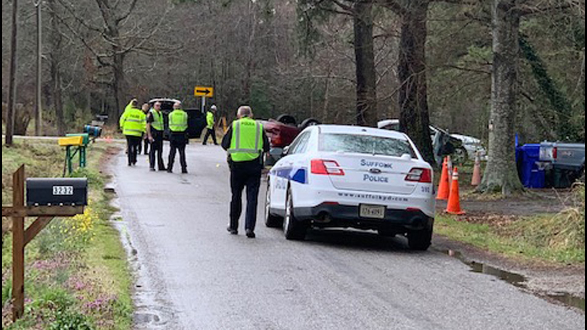 Driver Killed After Vehicle Overturns In Suffolk