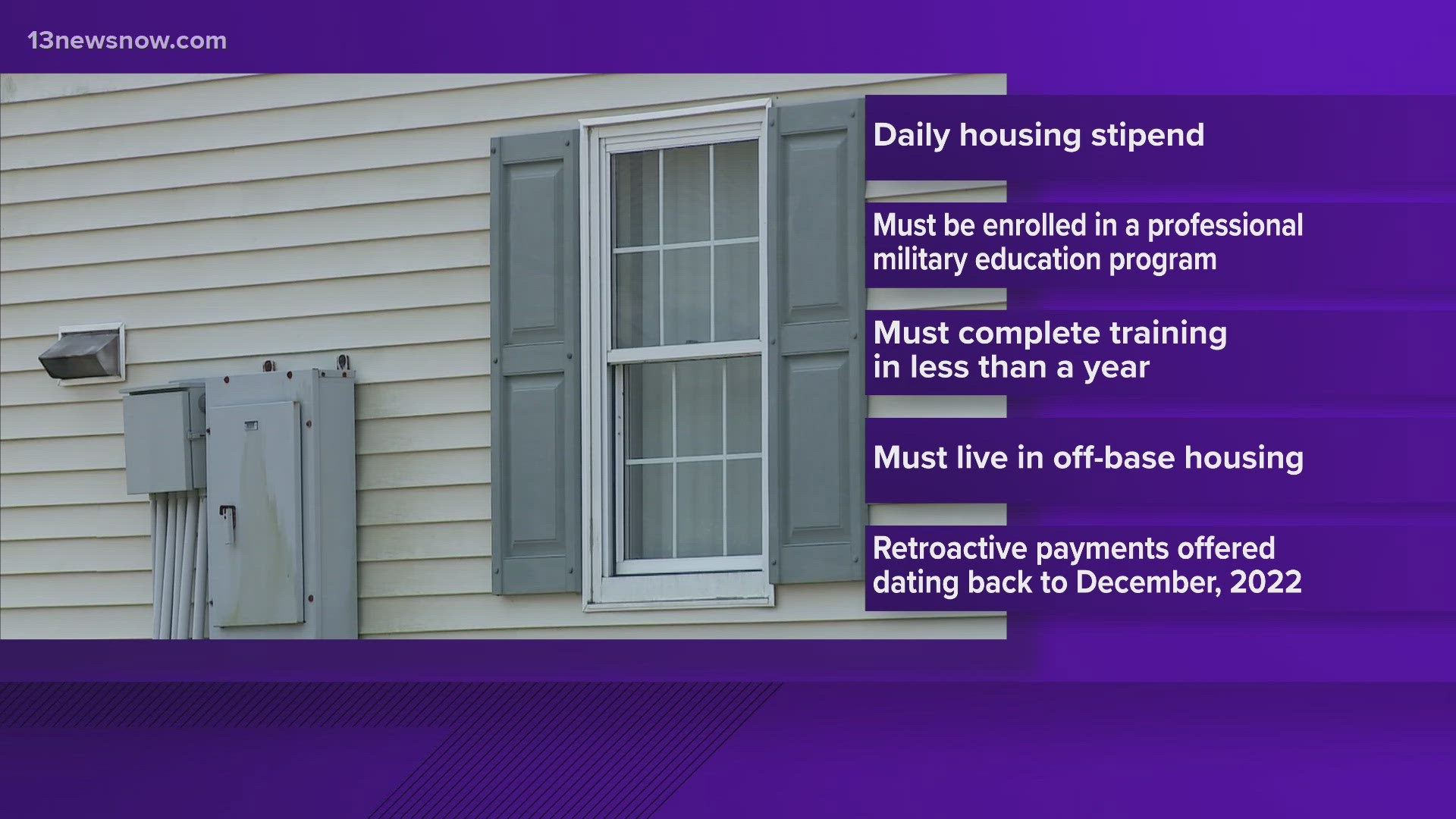 New Navy policy offers extra housing money | 13newsnow.com