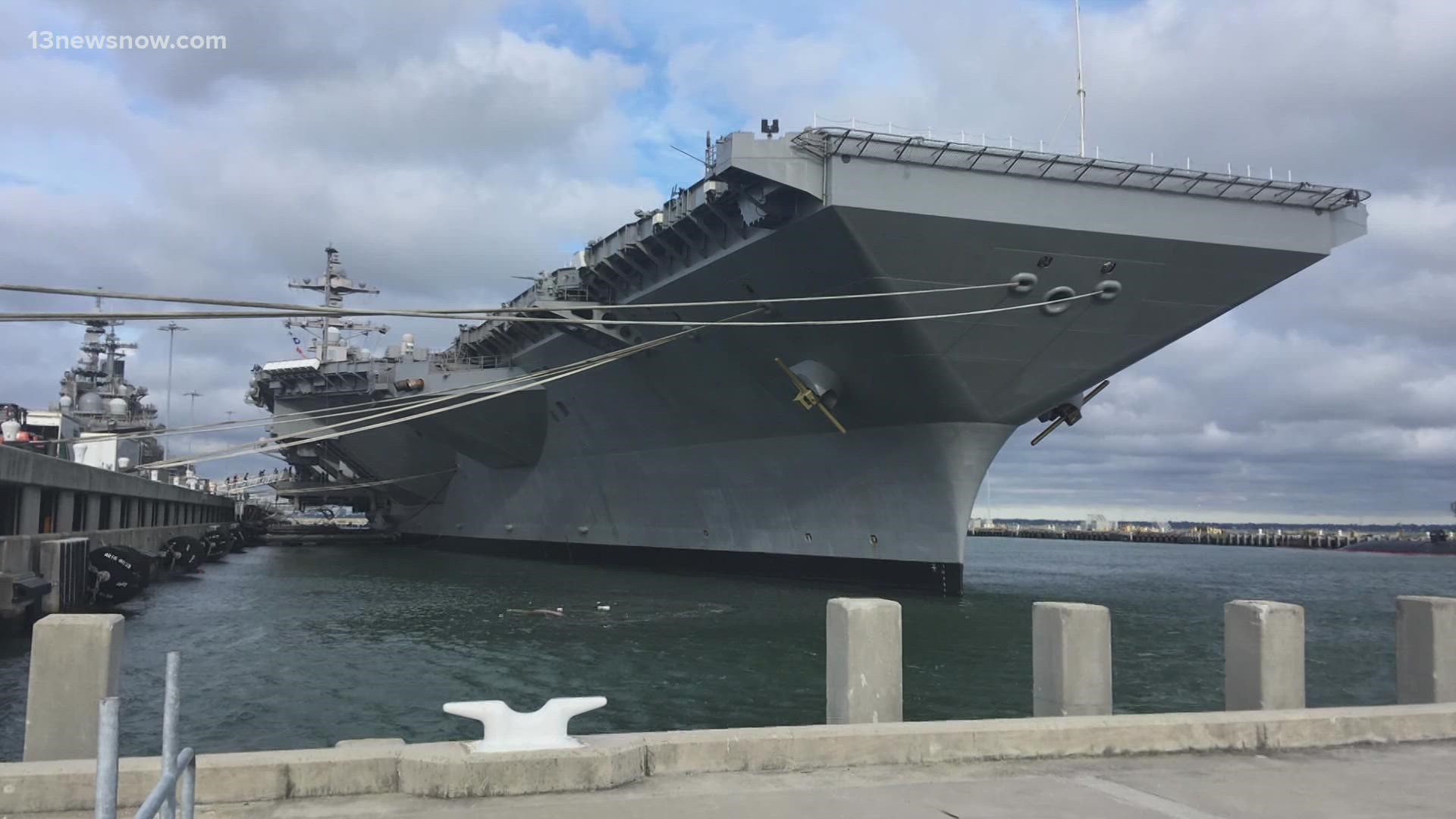 USS Ford Deployment Moved To Tuesday 13newsnow