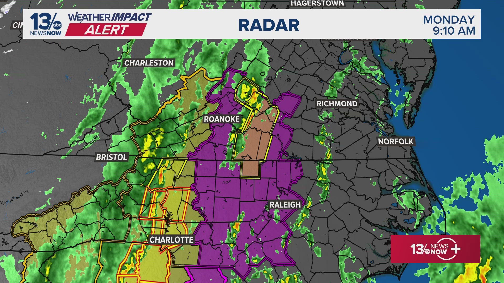 Weather Impact Alert: Severe storms, tornado risk Monday in Hampton ...