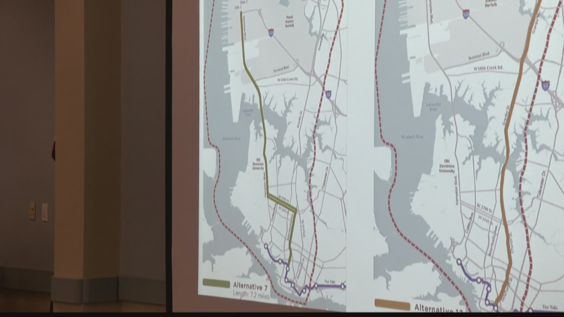 Route options to extend light rail to Naval Station Norfolk narrowed ...