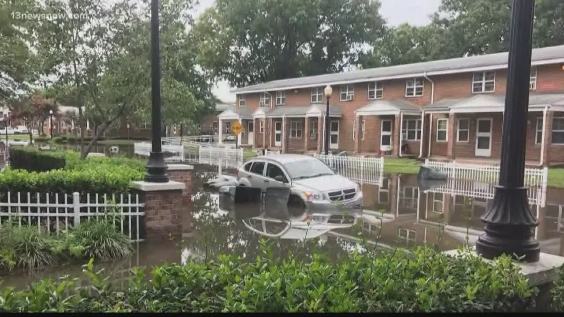 Flooding covered streets in Calvert Square community | 13newsnow.com