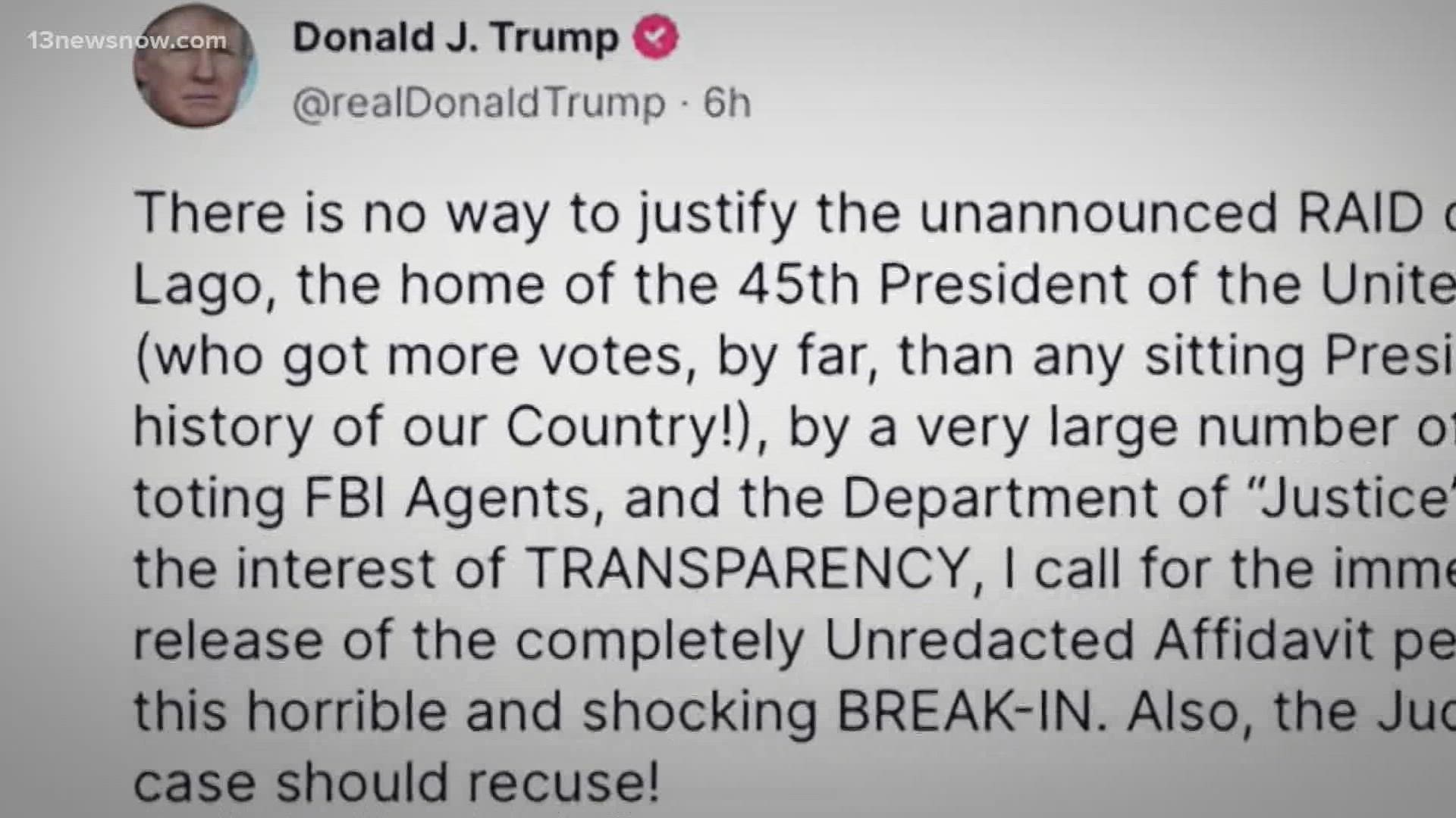 Judge To Consider Unsealing Affidavit In Fbi Raid Of Trumps Mar A Lago