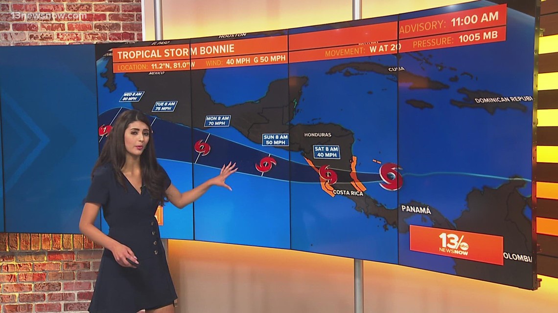 Tropical Storm Bonnie forms | 13newsnow.com