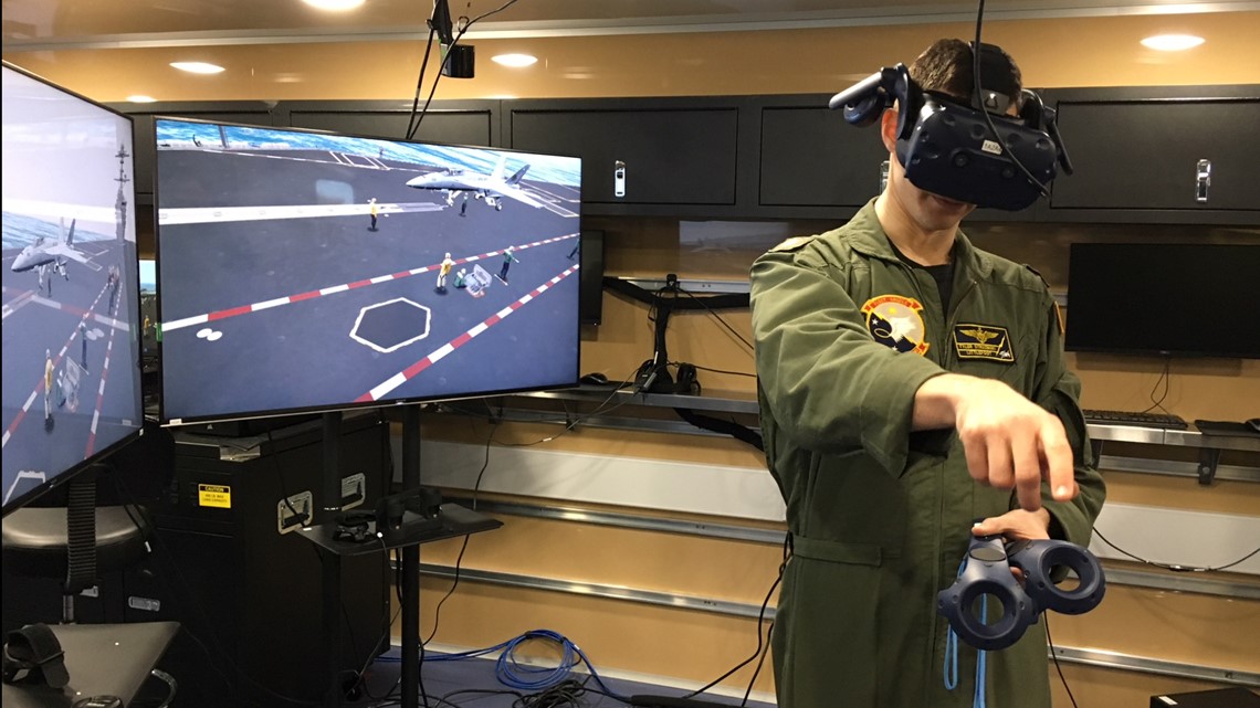 Navy taps into virtual reality to train for flight deck ops | 13newsnow.com