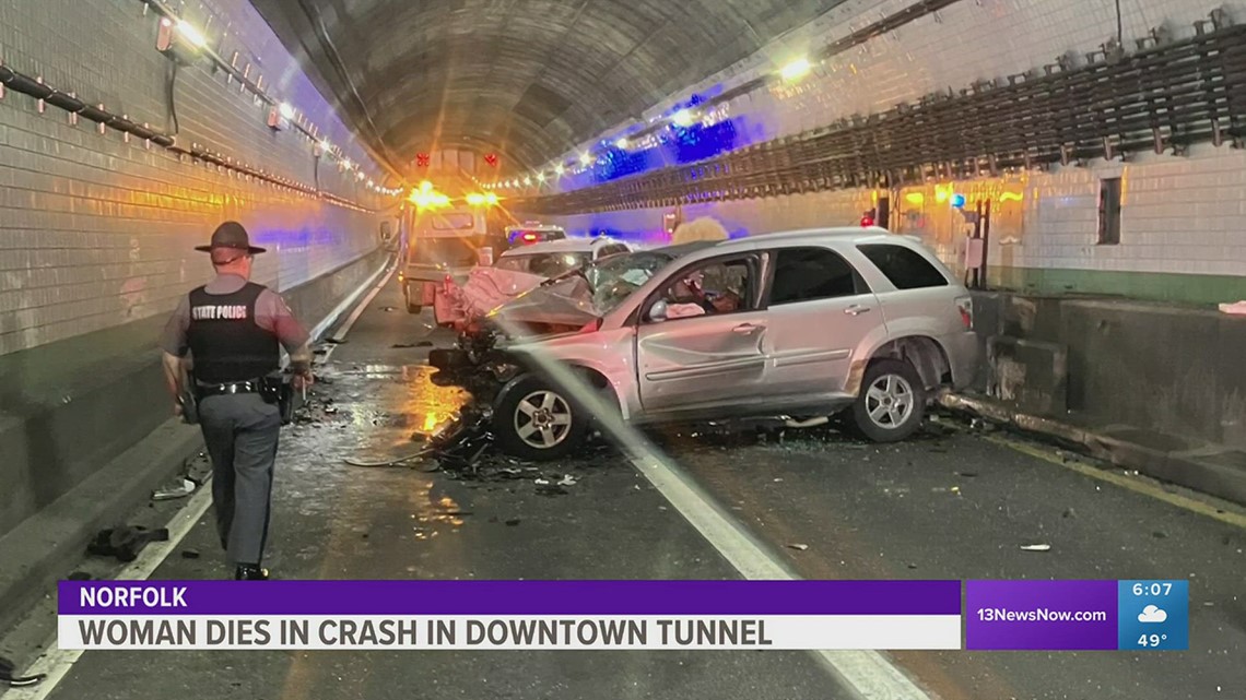 Driver killed in suspected DUI crash in Norfolk's Downtown Tunnel ...