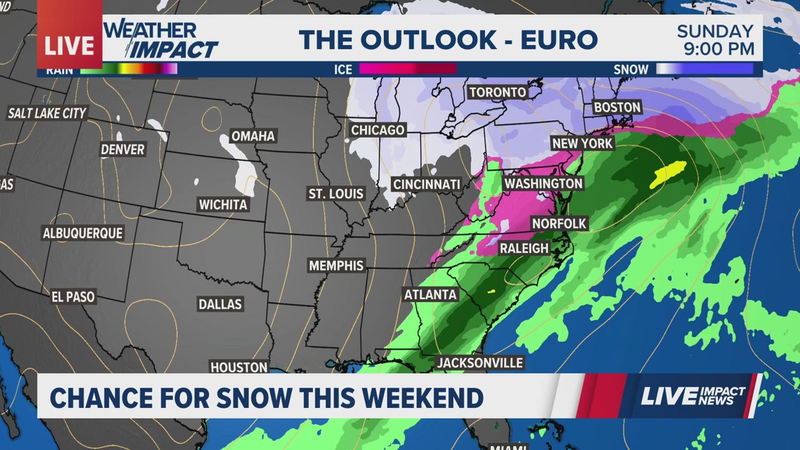 Forecast Winter Storm Threat Grows For This Weekend 13newsnow