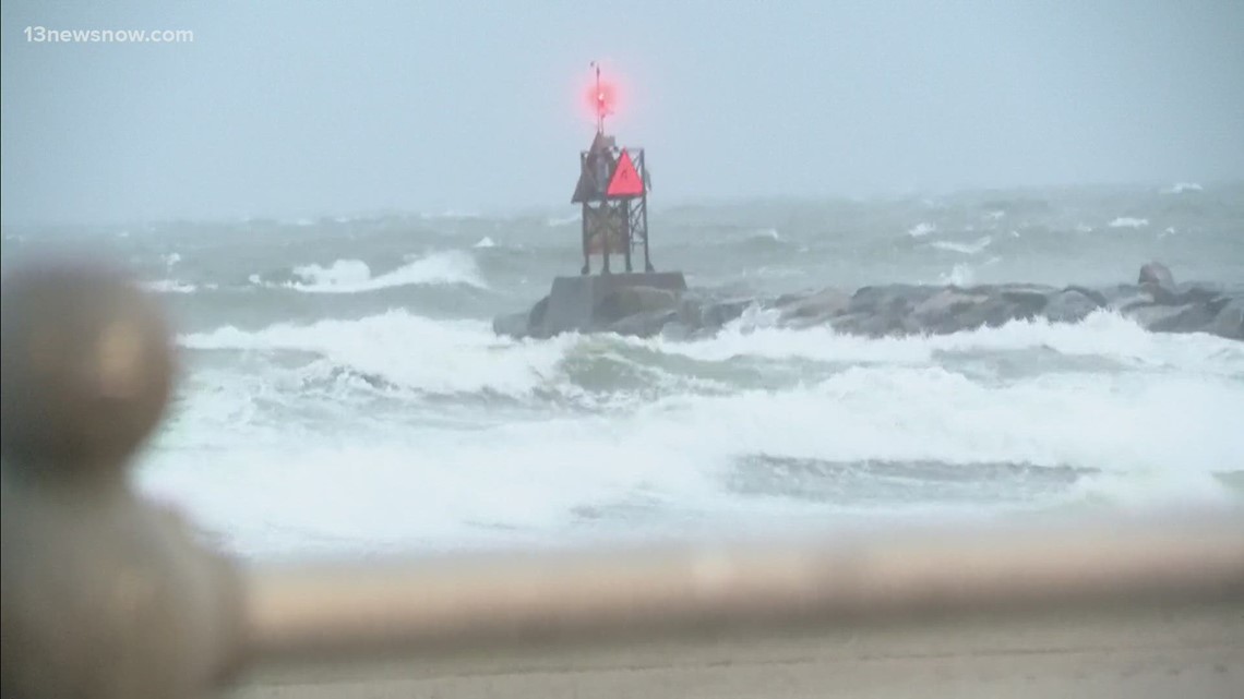 Virginia Beach seeing huge waves and rough winds | 13newsnow.com