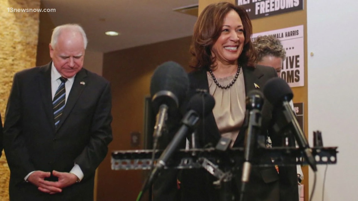 Kamala Harris picks Tim Walz as running mate | 13newsnow.com