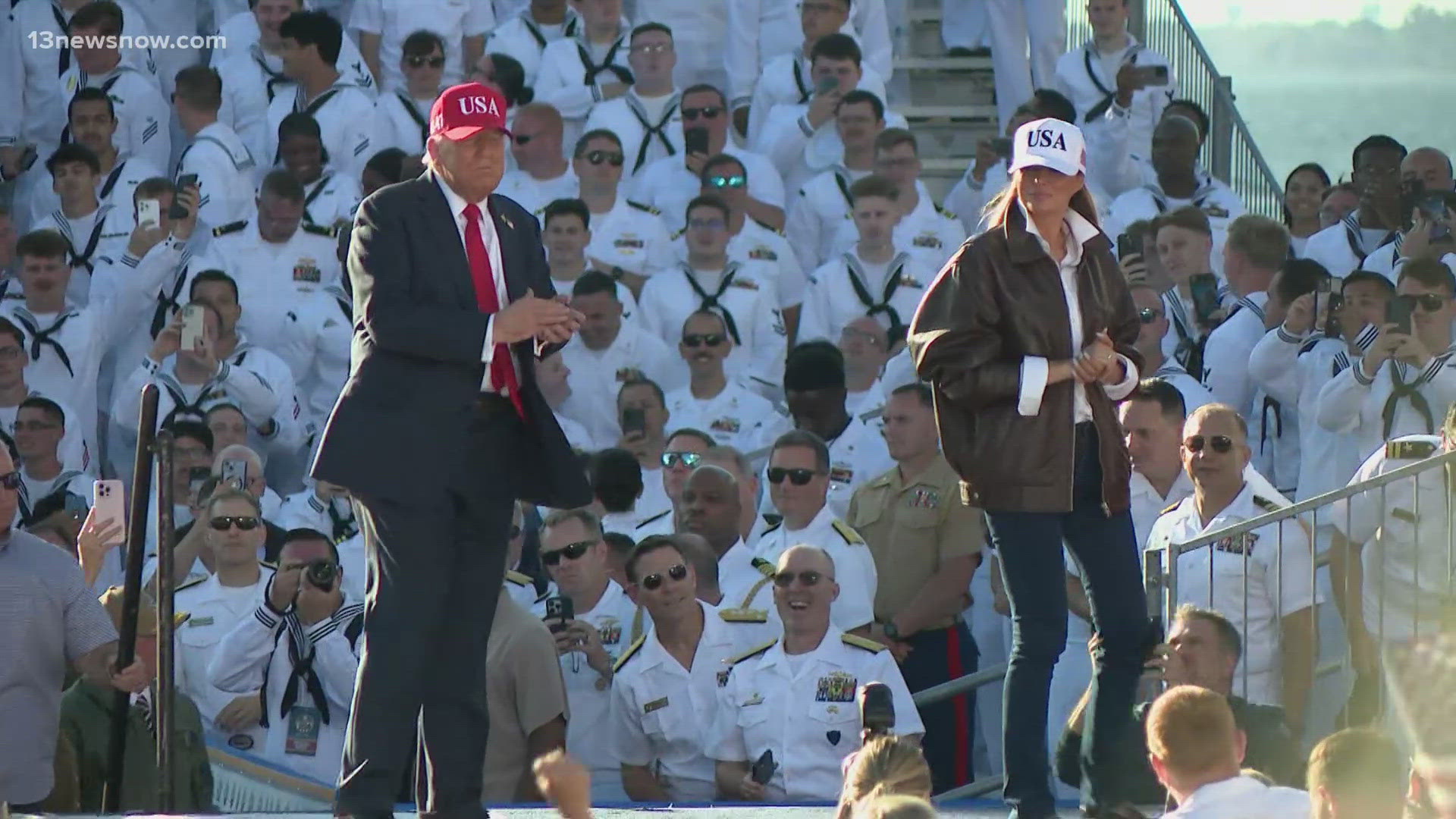 President Trump visits Norfolk to celebrate Navy’s 250th birthday ...