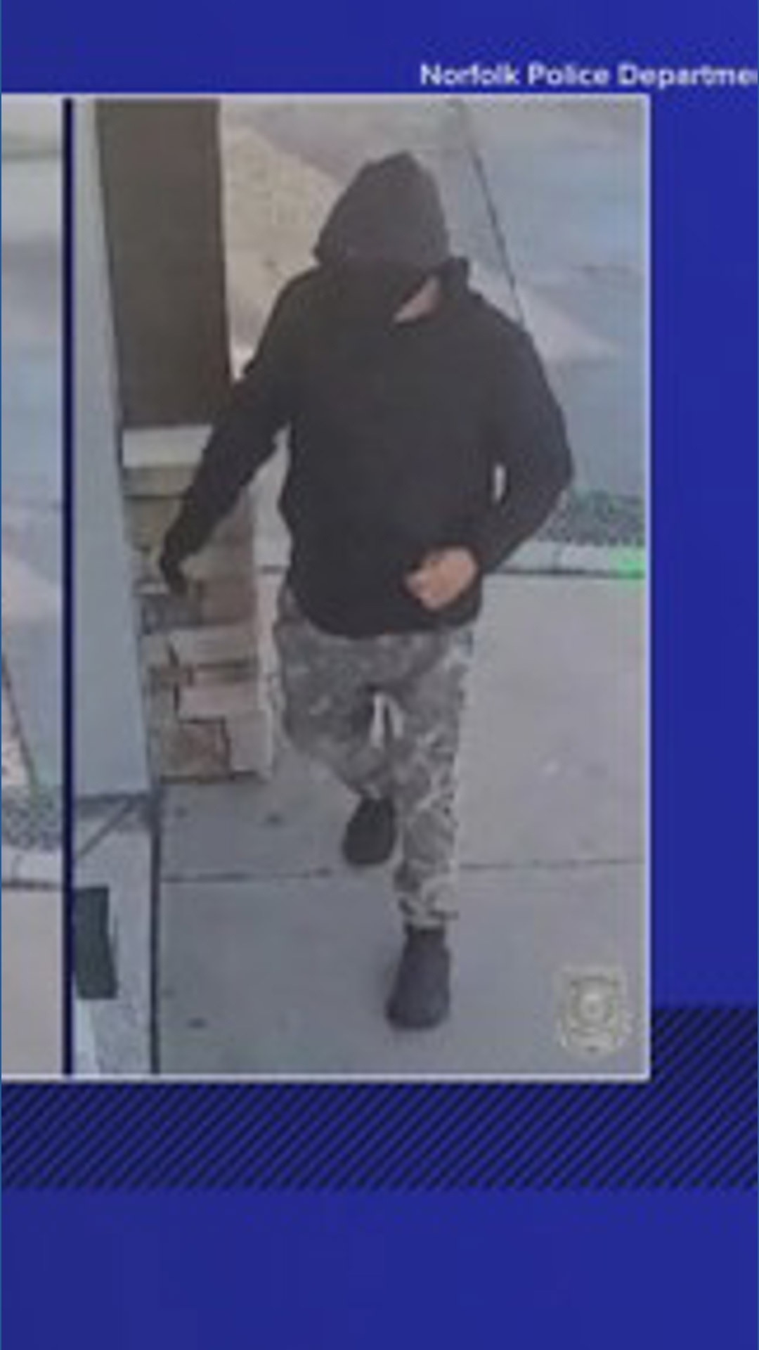 Search for Norfolk bank robbery suspect | 13newsnow.com
