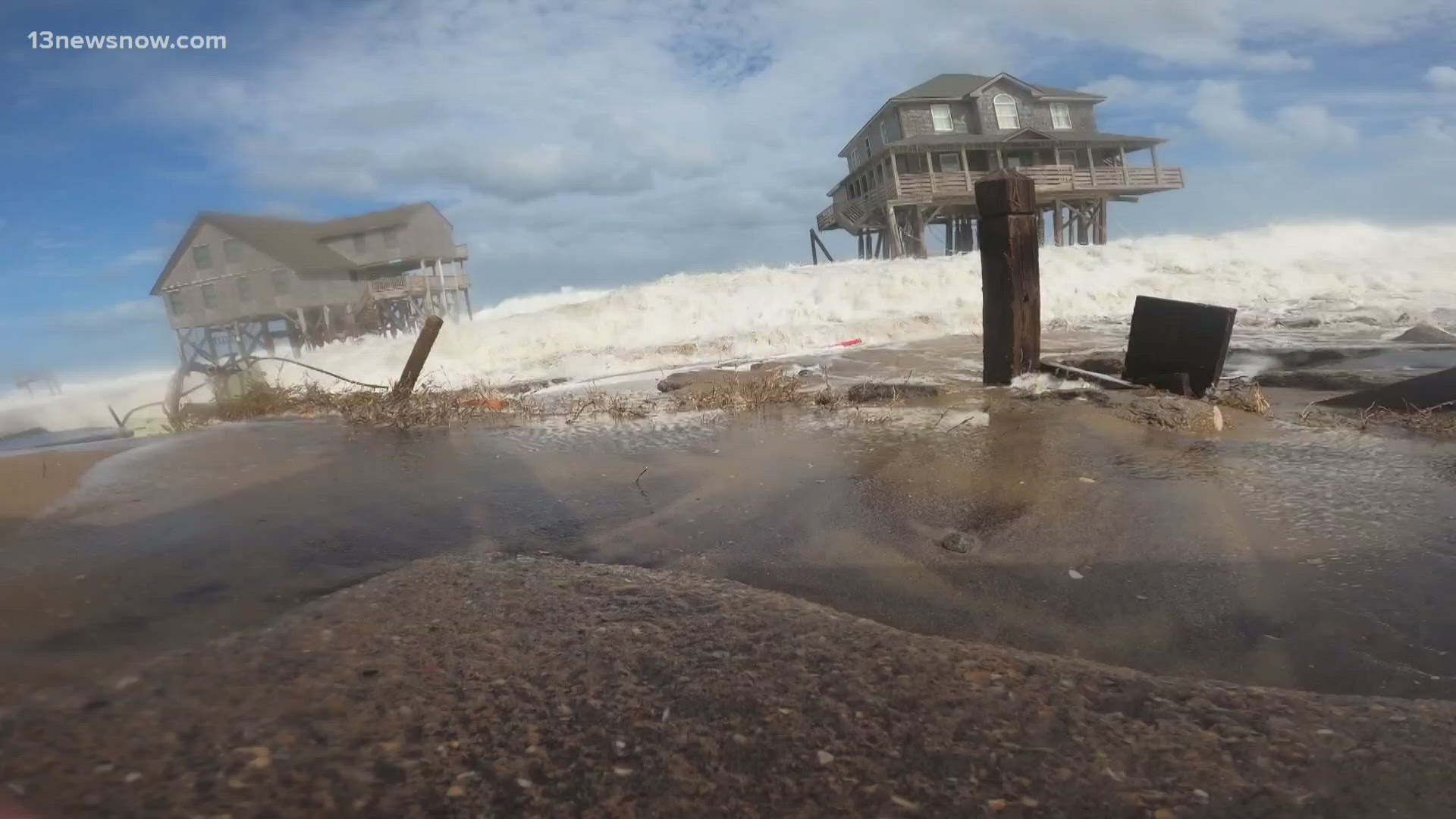Seven homes fall into ocean amid Outer Banks hurricanes | 13newsnow.com