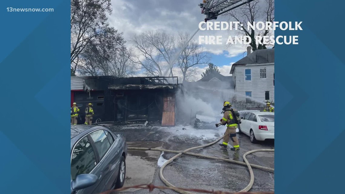 Fire seriously damages auto body shop in Norfolk | 13newsnow.com