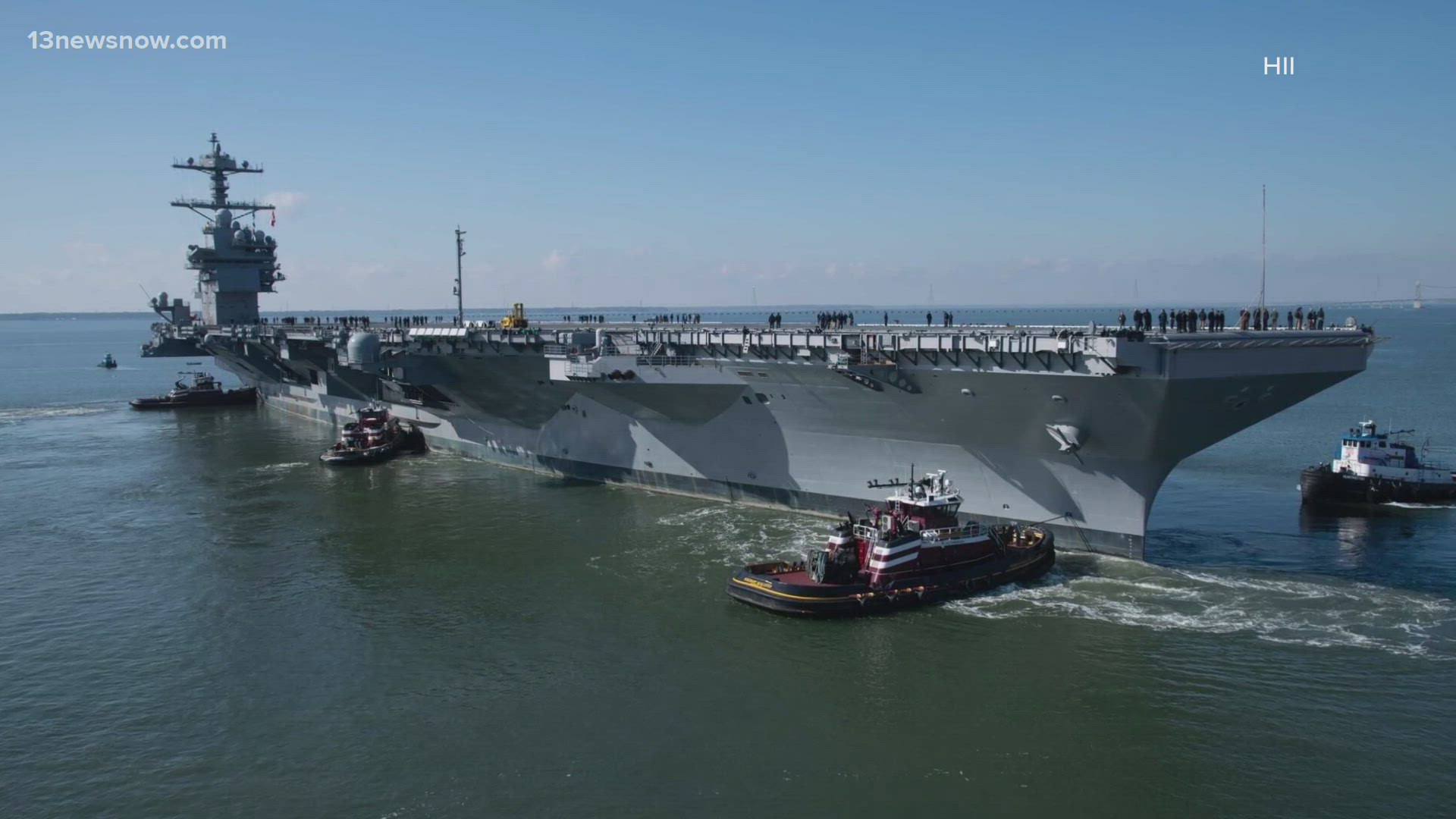 Navy's newest aircraft carrier begins sea trials | 13newsnow.com