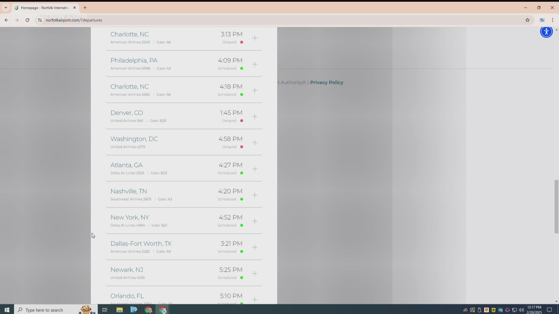 Norfolk International Airport flight cancellations, delays continue | 13newsnow.com