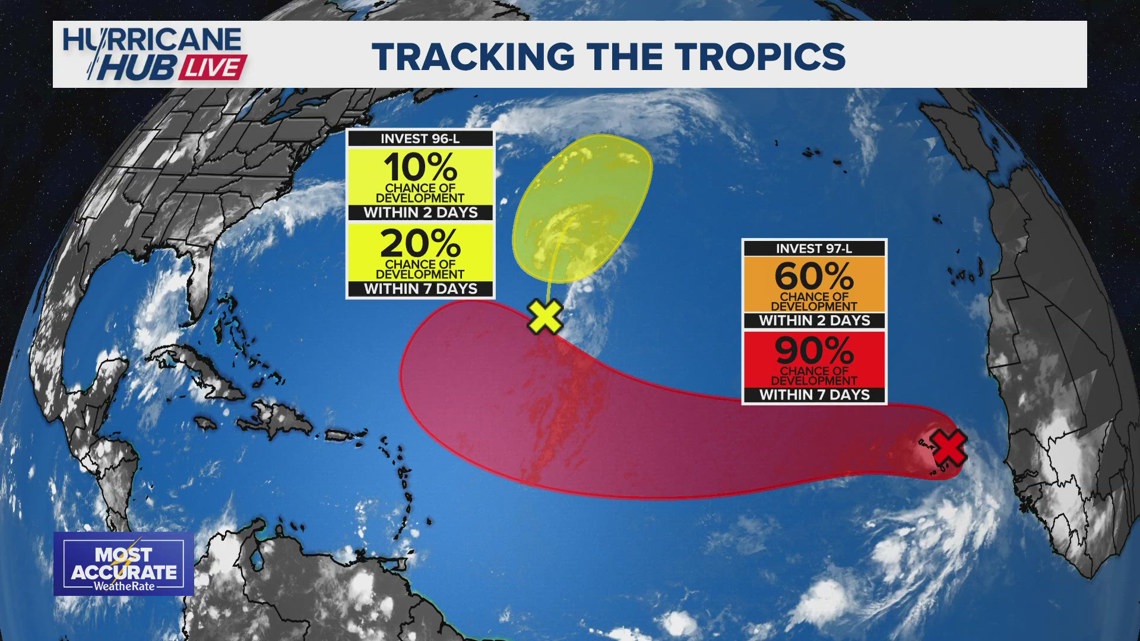 Hurricane Hub LIVE: Tracking system that could become Hurricane Erin ...