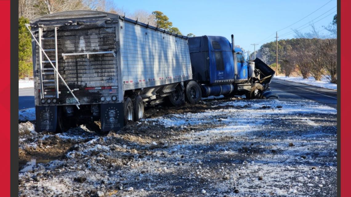 SUV rear-ended by tractor-trailer on Route 13 on the Eastern Shore ...