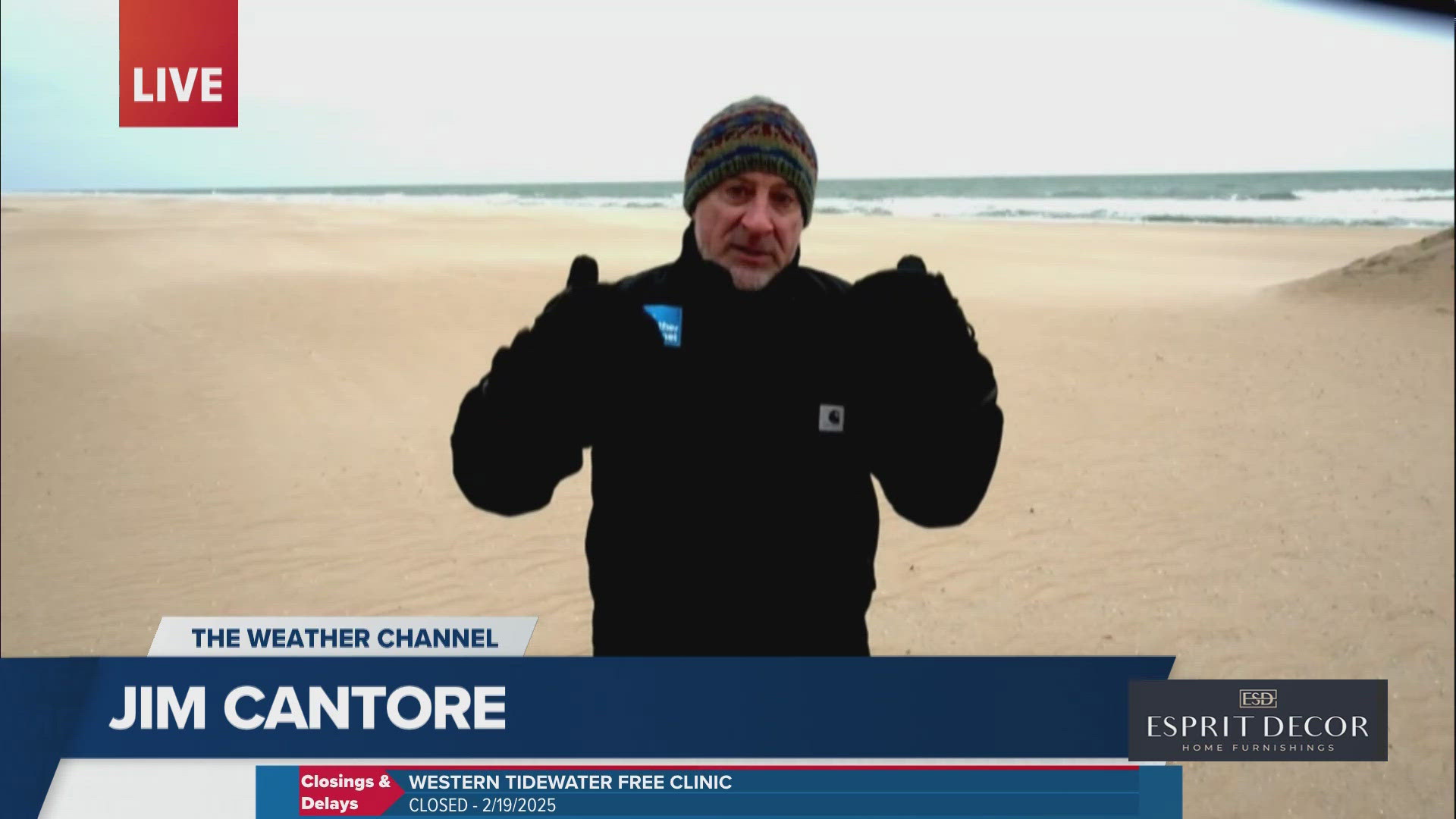 Meteorologists Jim Cantore, Craig Moeller track approaching Virginia ...