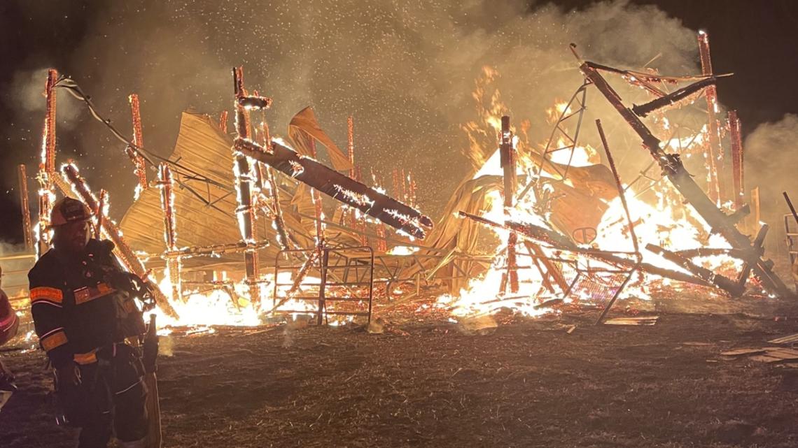 2 barn fires blaze in rural Chesapeake | 13newsnow.com