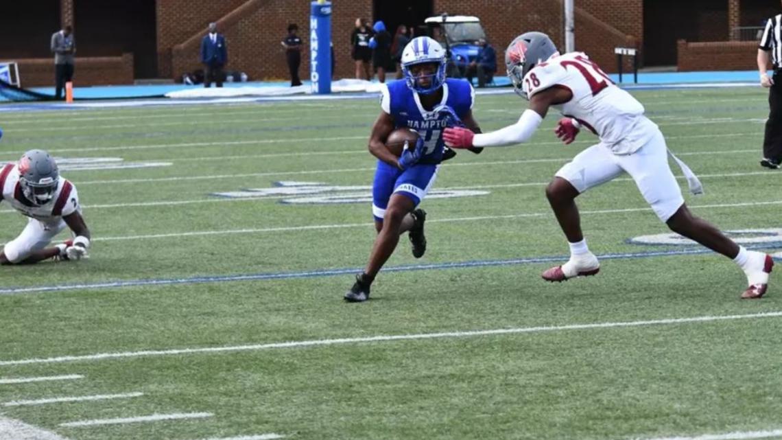 Elijah Burris’ 35 carries, 2 TDs help Hampton beat Division II Virginia ...