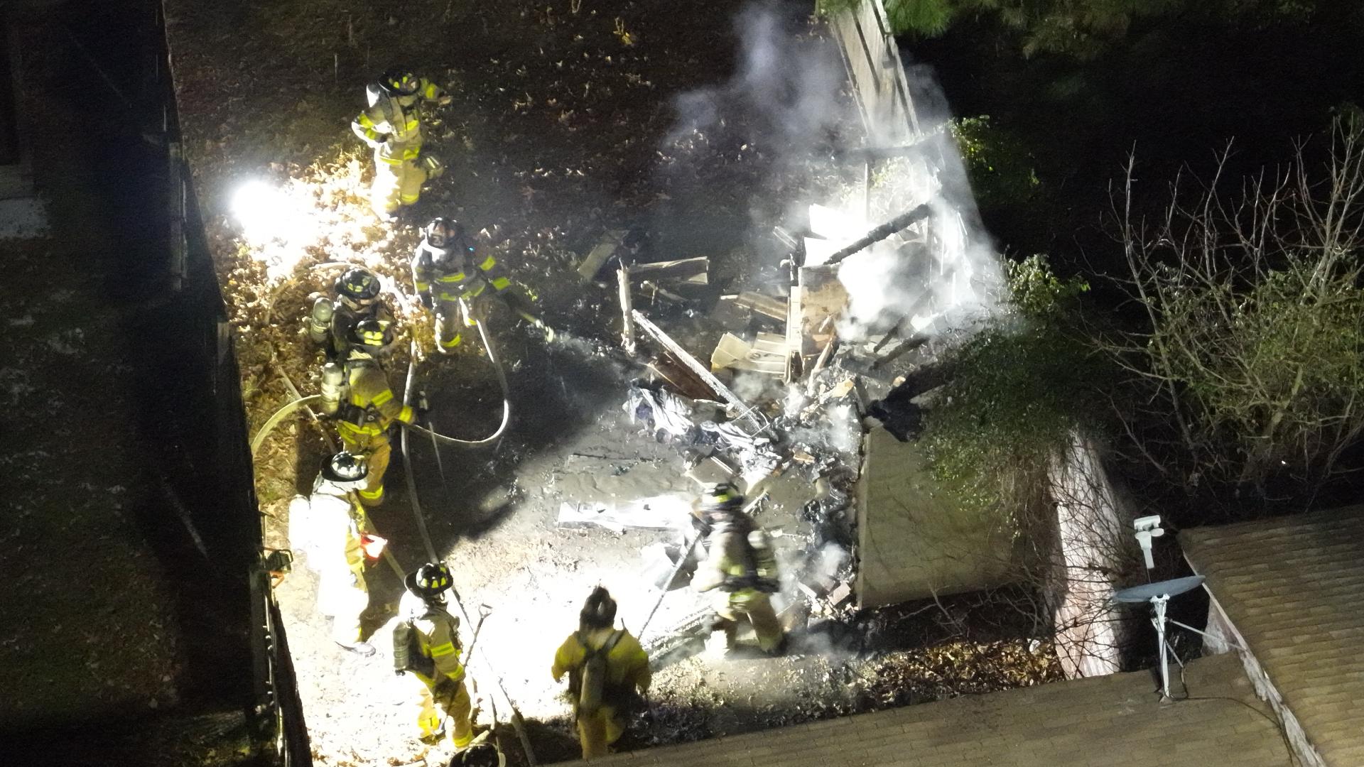 Virginia Beach firefighters put out the shed fire, Inverness Road ... Virginia Beach firefighters put out the shed fire, Inverness Road ...