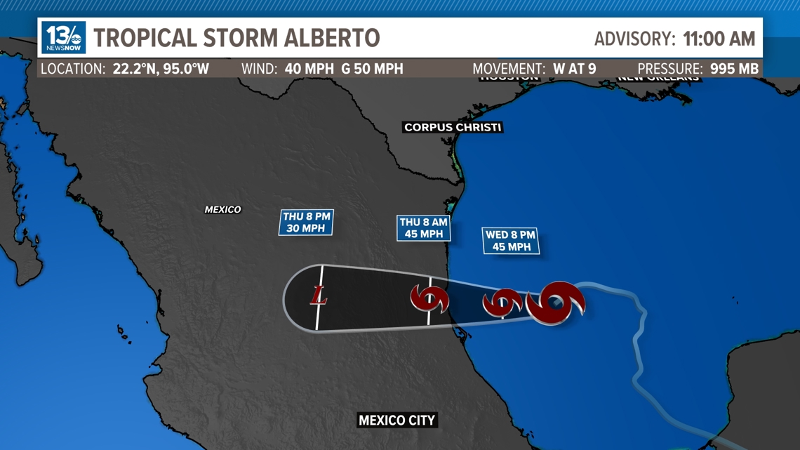 Tropical Storm Alberto forms: where is it now and where is it going ...