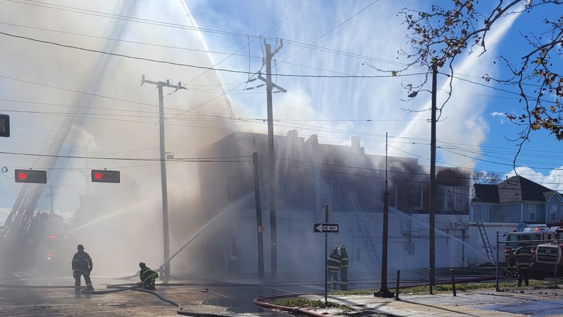 Traffic: Large fire shuts down Marshall Avenue in Newport News ...