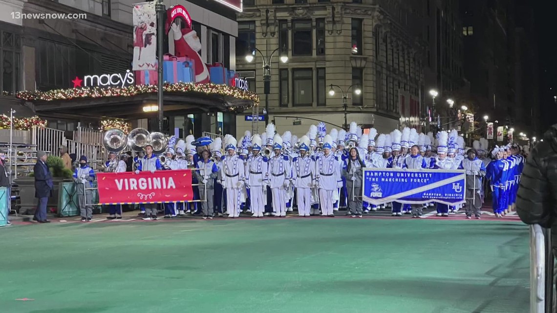 Hampton University Marching Force performs in Macy's Thanksgiving Day ...