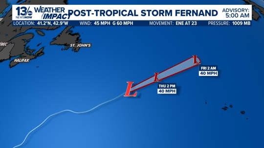Hurricane Tracker: Tropical Storm Fernand tracks, forecast and updates ...