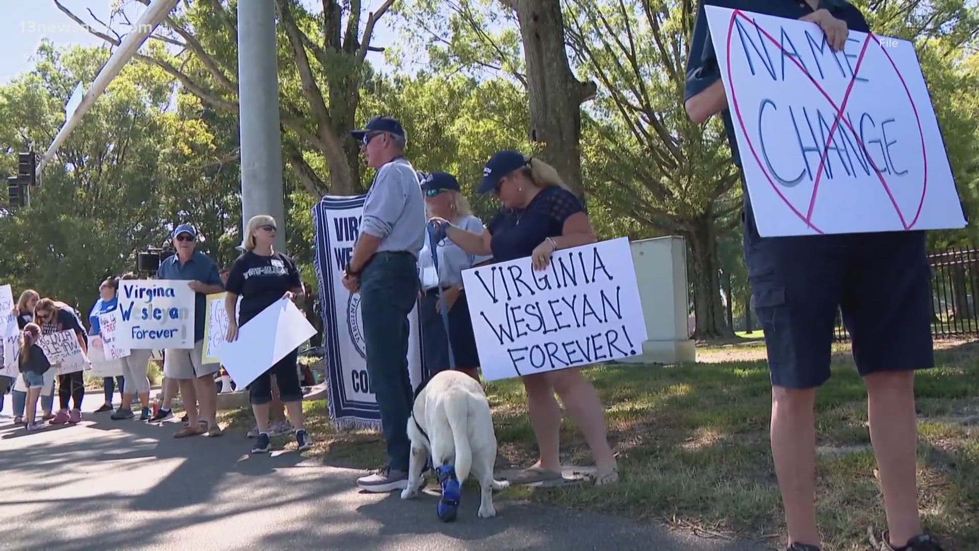 Alumni protest Virginia Wesleyan University name change during ...