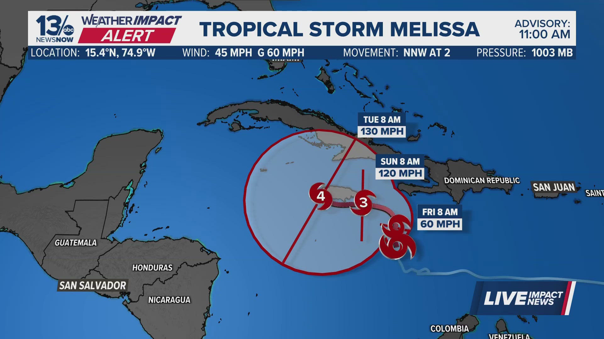 Tropical Storm Melissa has potential to devastate Jamaica | 13newsnow.com