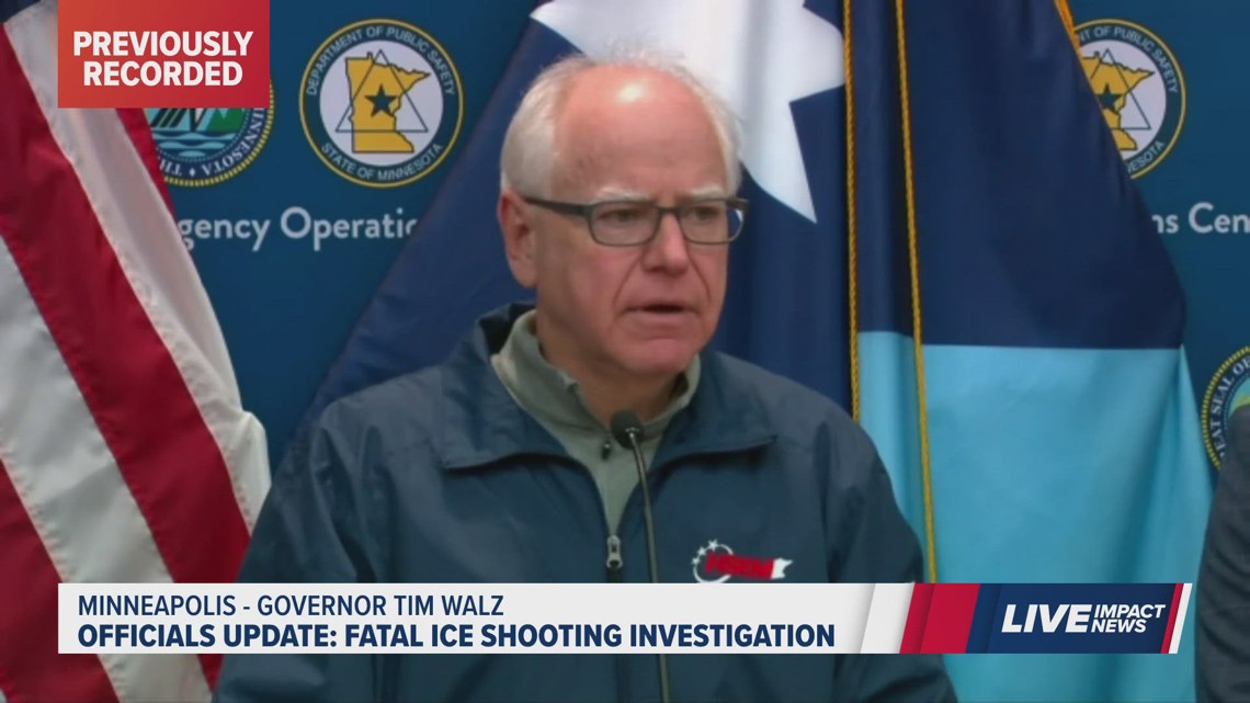 Minnesota governor speaks after ICE kills woman in Minneapolis ...