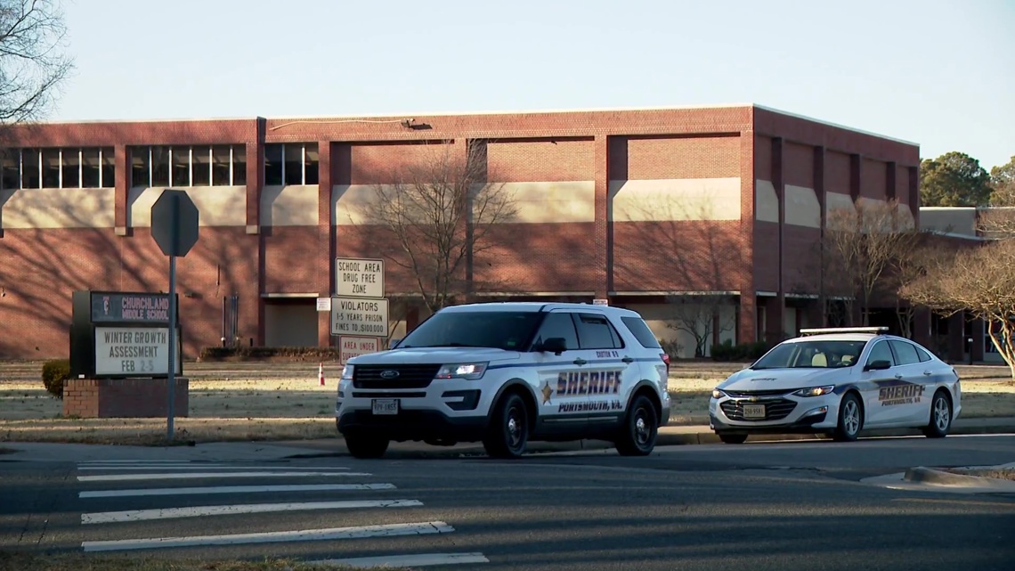 Churchland Middle School student in custody for allegedly bringing gun ...