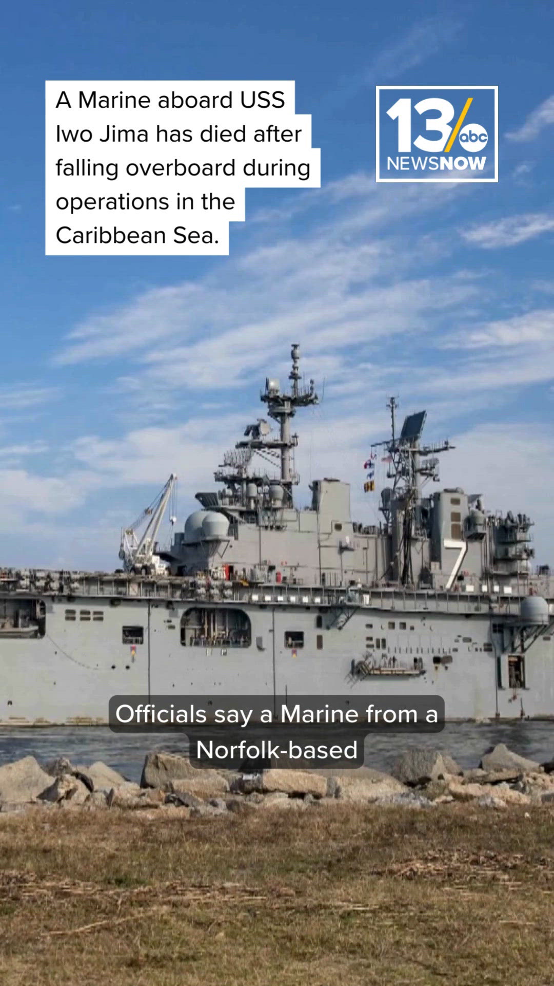 Marine dies after falling overboard on USS Iwo Jima in the Caribbean ...