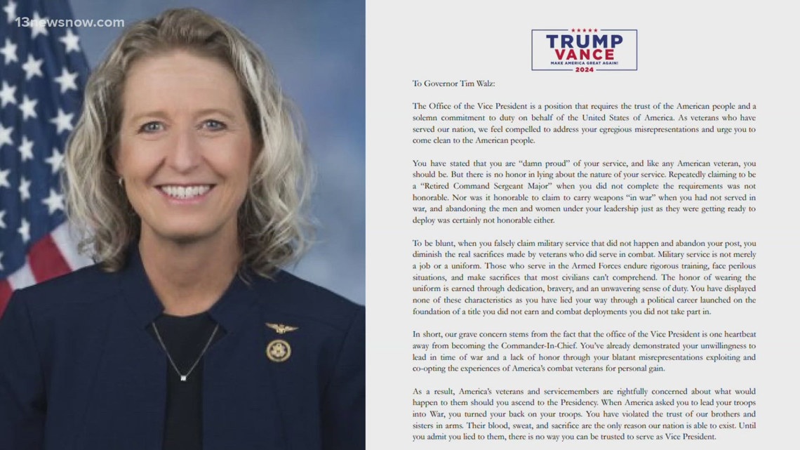 Kiggans, other GOP military veterans, denounce Walz in letter ...