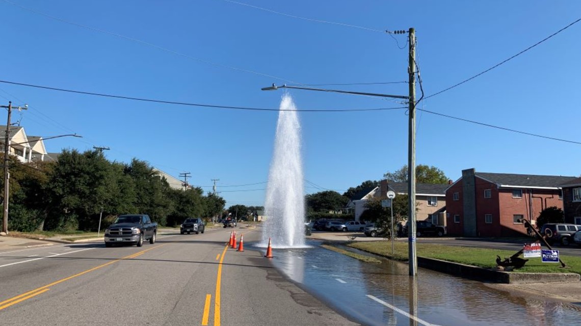 Two Ocean View roads reopen after water main incident: Norfolk ...