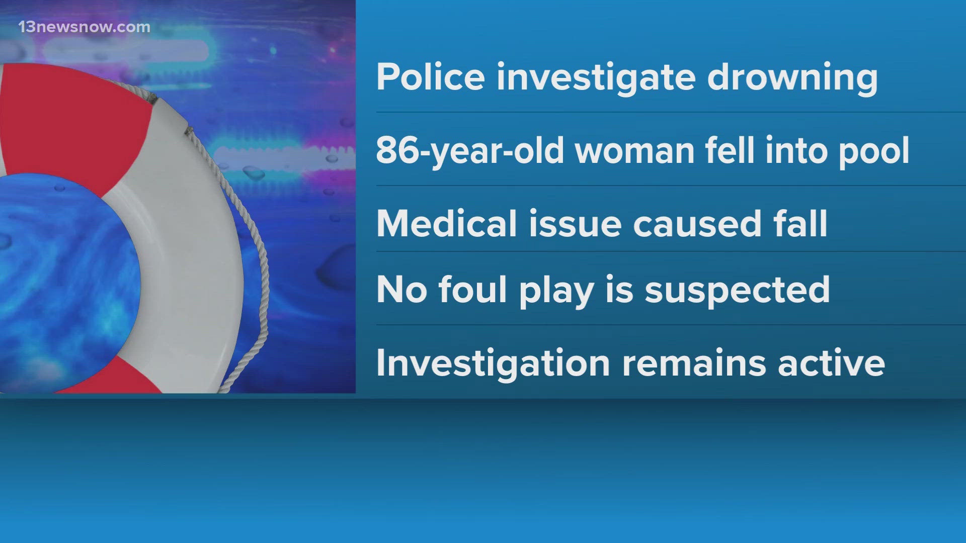 Virginia Beach police investigate drowning on Whitley Abbey Court ...