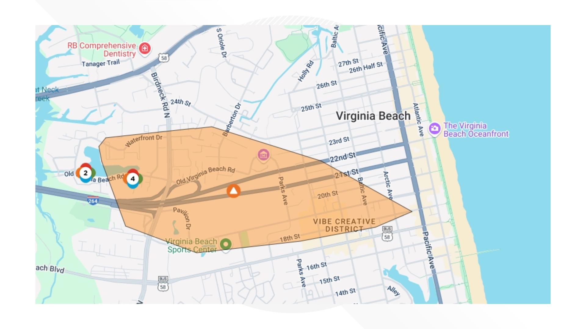Nearly 2,000 without power at Virginia Beach Oceanfront due to blown ...
