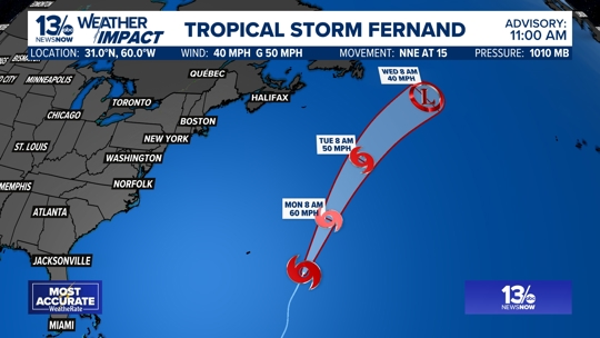 Hurricane Tracker: Tropical Storm Fernand tracks, forecast and updates ...