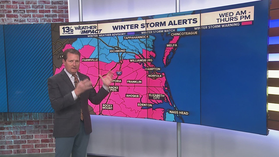 Winter storm to bring intense snowfall to Virginia, North Carolina, and ...