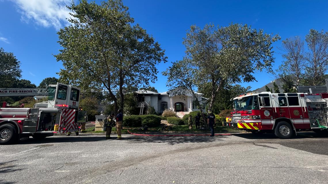 Virginia Beach firefighters respond to house fire on Estates Drive ...