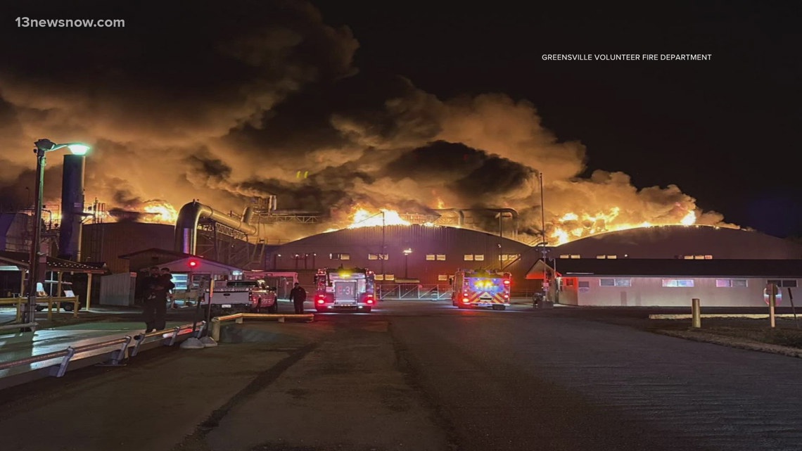 Massive fire at closed Georgia-Pacific plant in Emporia | 13newsnow.com