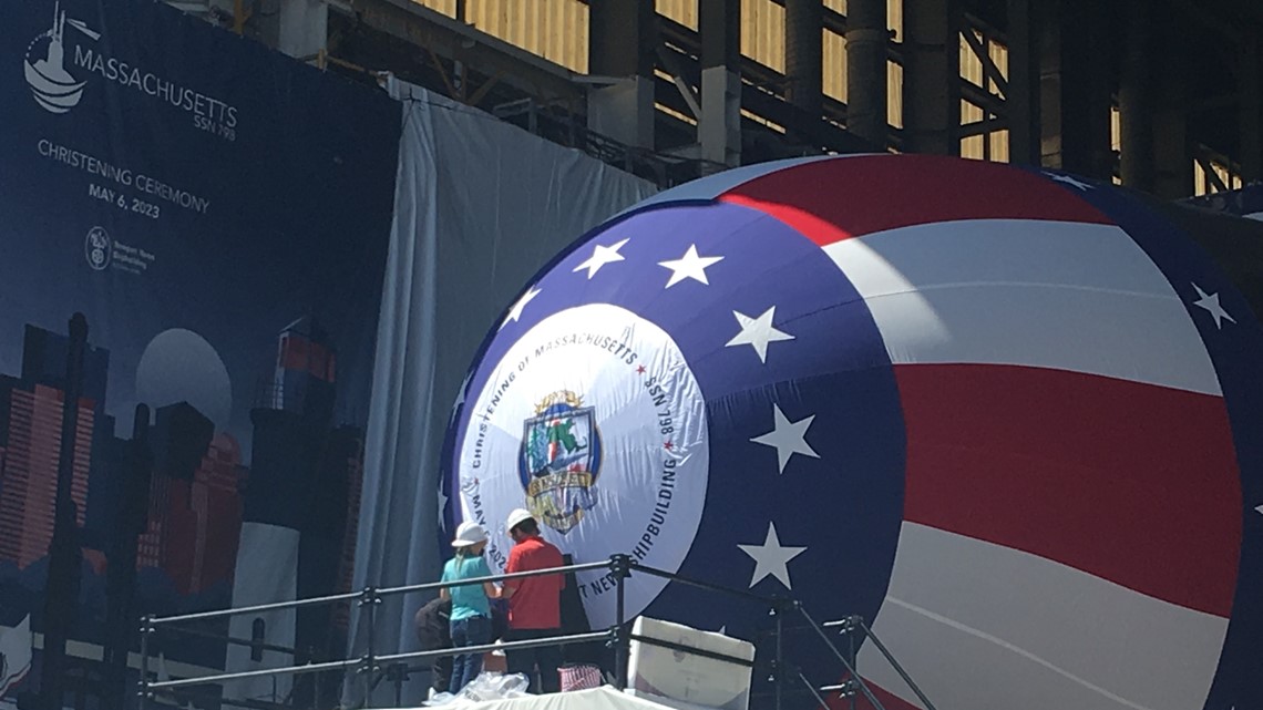 Christening for future USS Massachusetts submarine | 13newsnow.com